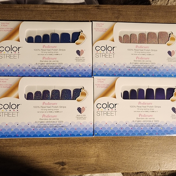 Color Street | Other | Color Street Pedicure Set In Blue And Purple ...